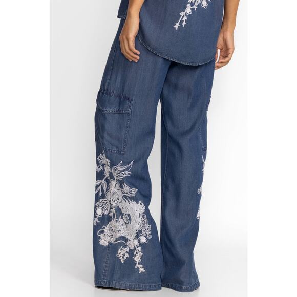 Johnny Was | Jeans | Johnny Was Alicent Denim Cargo Pants Sz Small | Poshmark